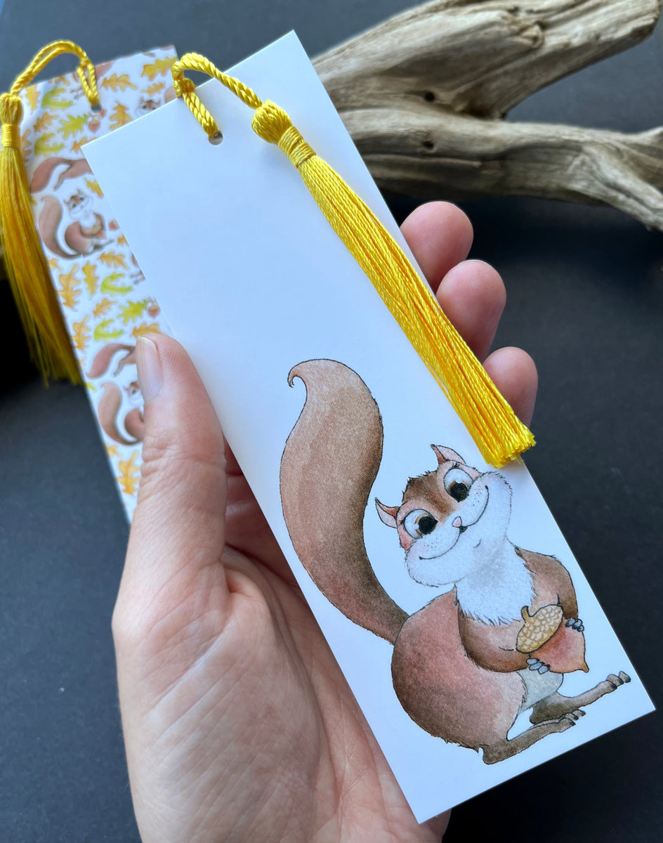 Bookmark - Squirrel and Oak Leaves Pattern – Found and Lost Art