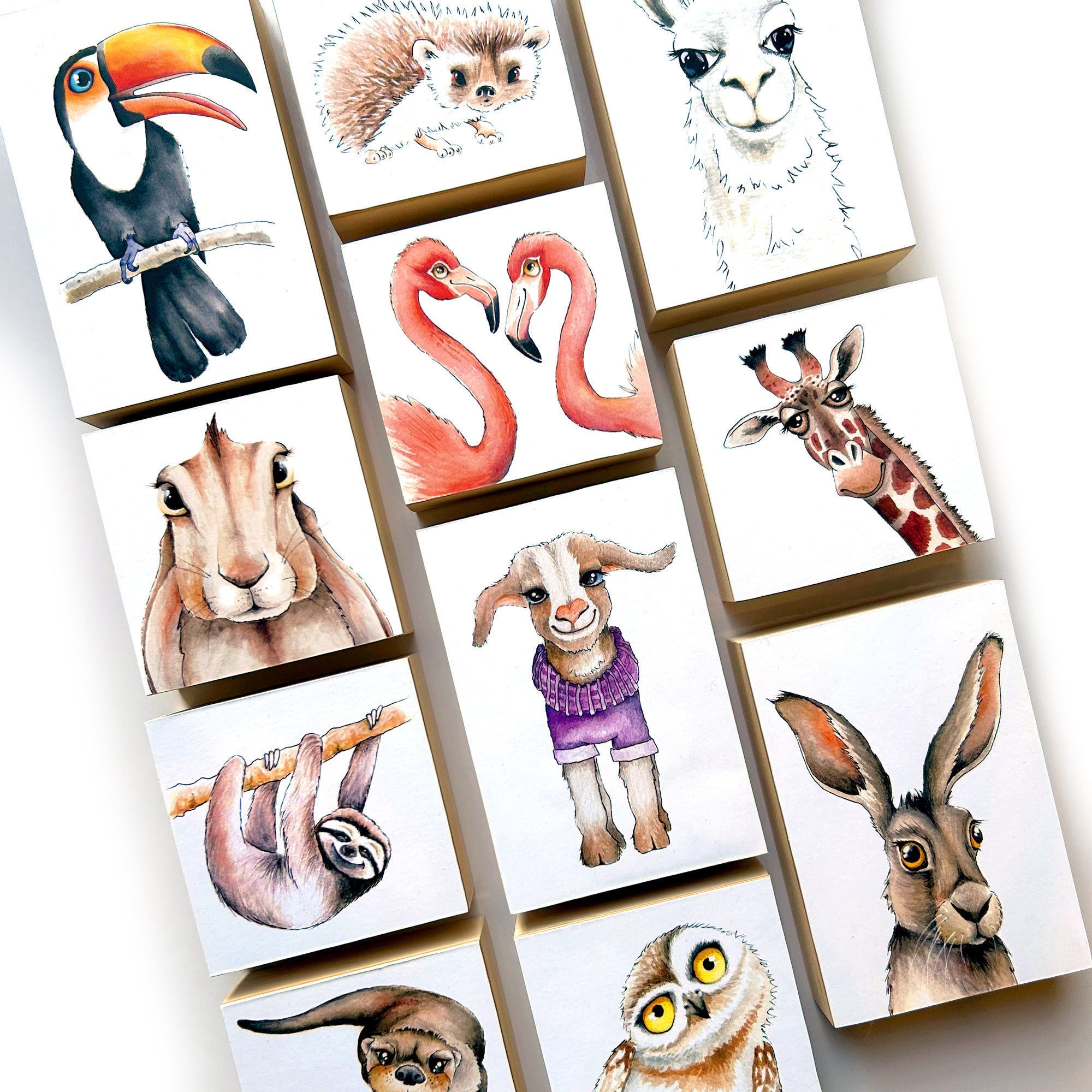 4x4 Mini Art Block - Otter – Found and Lost Art