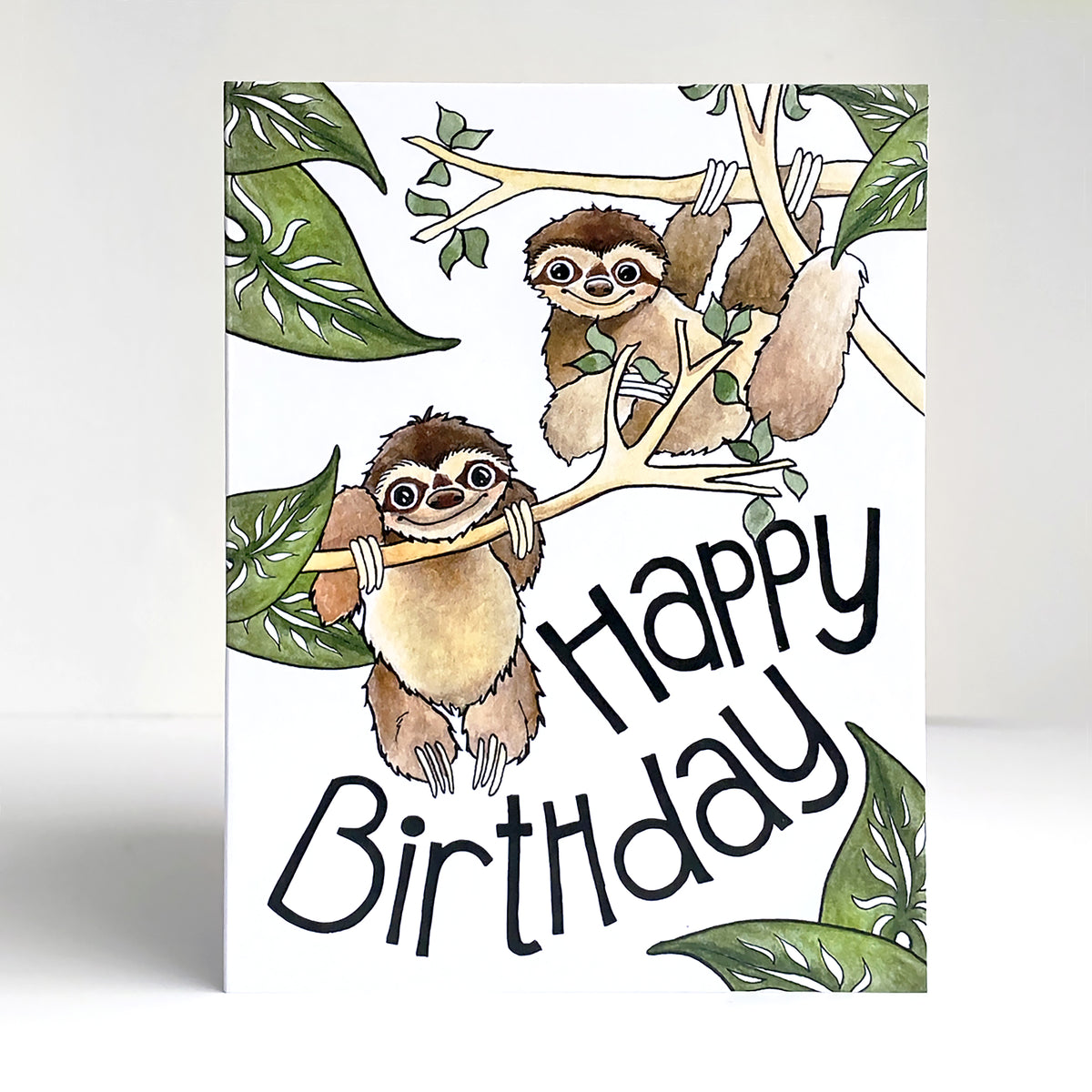 Greeting Card - Happy Birthday - Sloths – Found and Lost Art